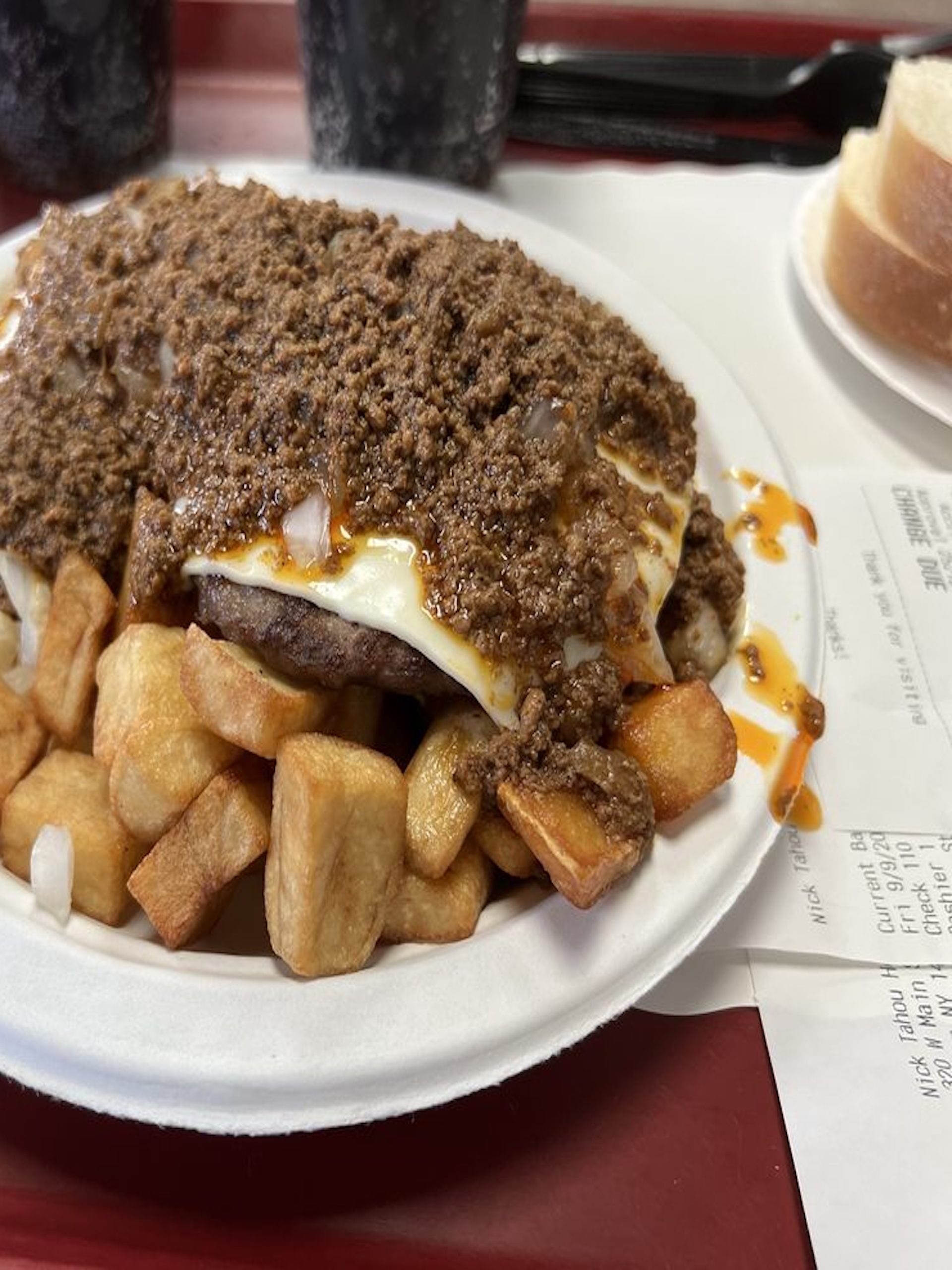 Nick Tahoe's Garbage Plate | duffel bag spouse travels